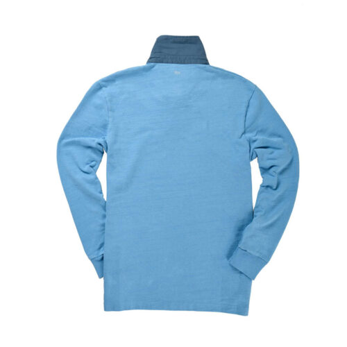 Classic Azure Blue 1871 Rugby Shirt – Denim Collar - Vintage Rugby Shirts
